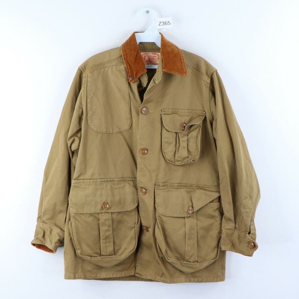 Vintage Rockabilly Faded Safari Hunting Jacket Usa - Gem